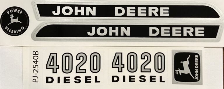 Decal John Deere 4020 Pedal Tractor Set Silver DPJ2540B - Midwest ...