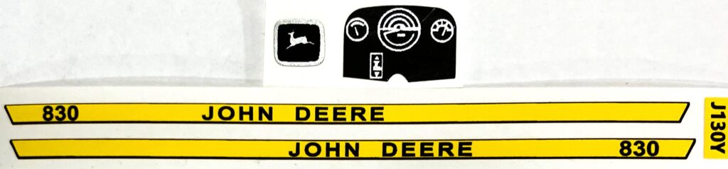 Decal 1/16 John Deere 830 Stripes, Dash and Logo Set - DJ130Y - Midwest ...