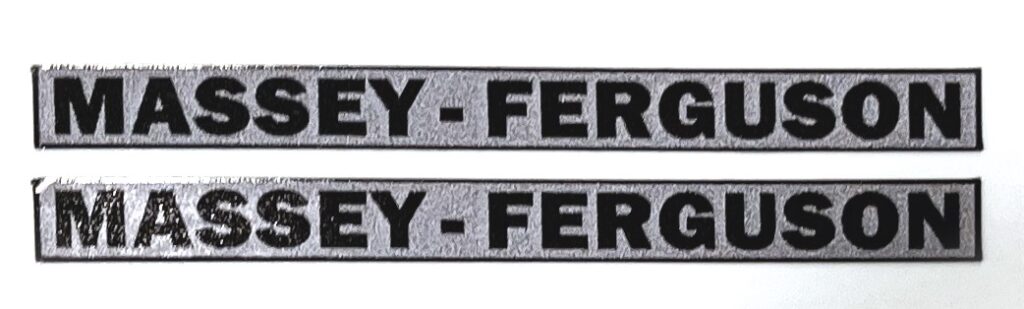 Decal Massey Ferguson Logos 1 3/4" (Black on Silver) - DM933 - Midwest ...