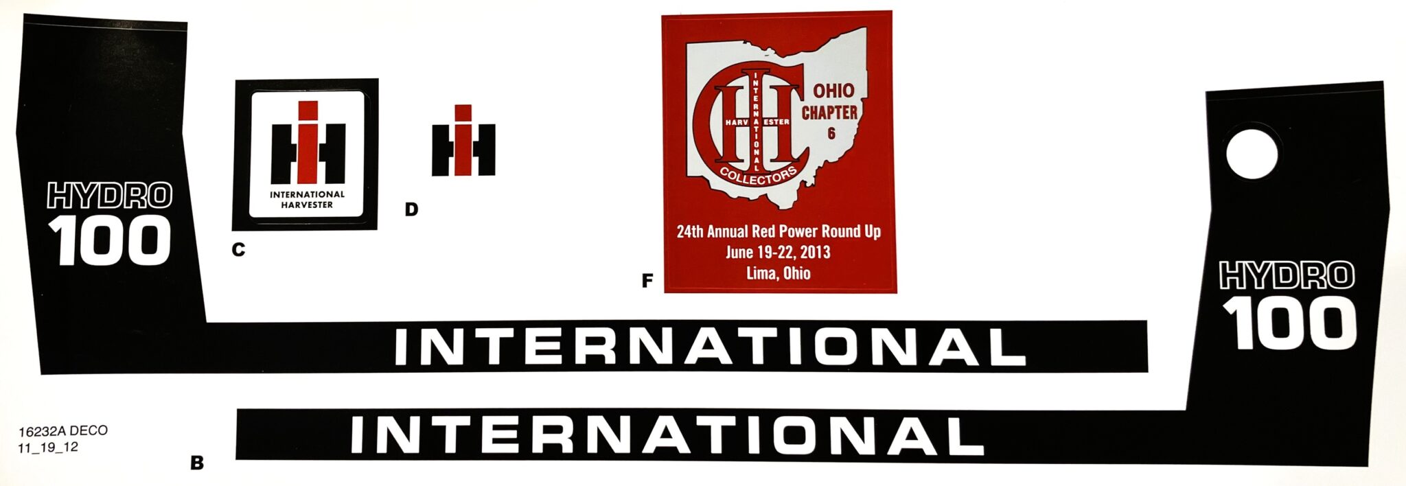 Decal International Hydro 100 Pedal Tractor Set - Midwest Decals & Farm ...