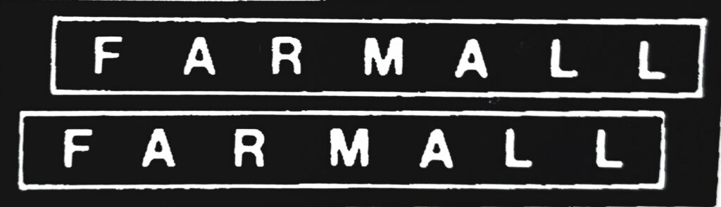 Decal Farmall Logo (small) 1 3/8 - DI900 - Midwest Decals & Farm Toys