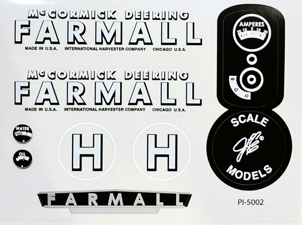 Decal Farmall H Pedal Tractor Decal set Clear - DPI5004 - Midwest ...