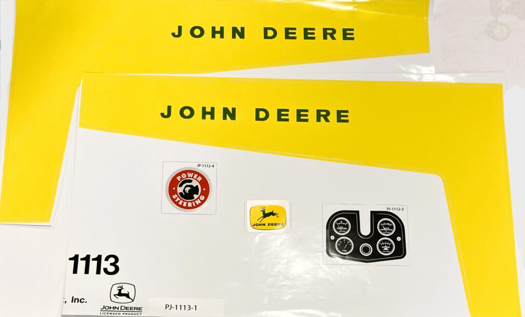 Decal John Deere 130 without numbers Pedal Tractor Set DPJ1113 ...