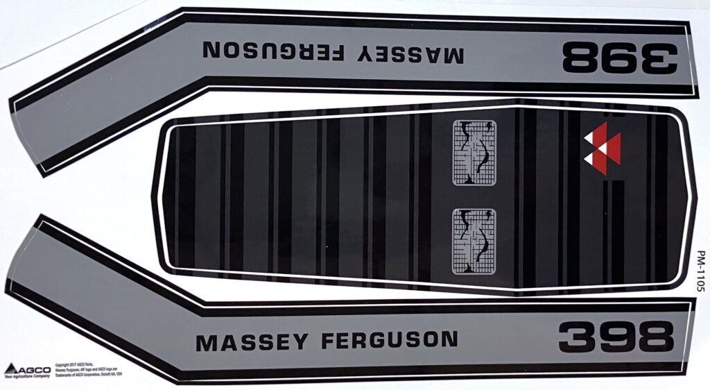 Decal Massey Ferguson 398 Pedal Tractor - DPM1105 - Midwest Decals ...