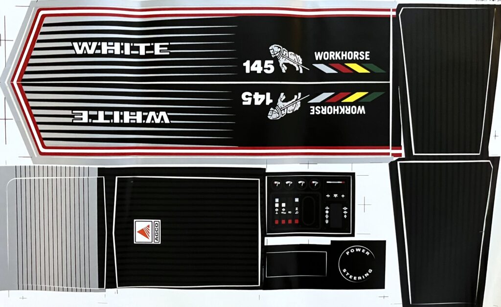 Decal White Workhorse 145 Pedal Tractor DPO5804 - Midwest Decals & Farm ...